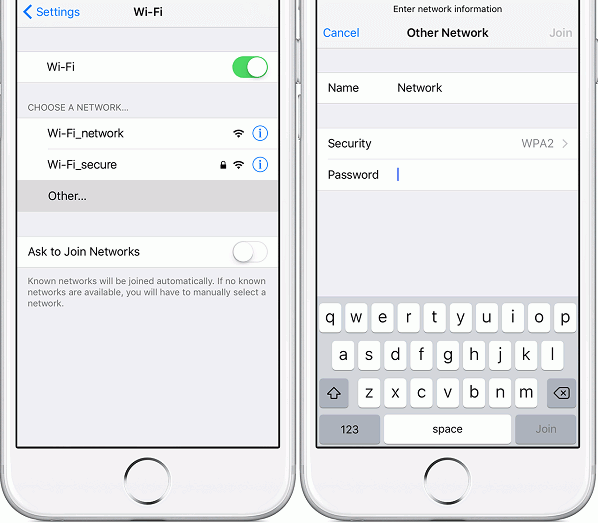 Fix an ″Unable to Join the Network″ Error in iOS